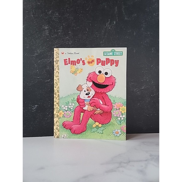 Little Golden Book | Other | Sesame Street Elmos New Puppy | Poshmark